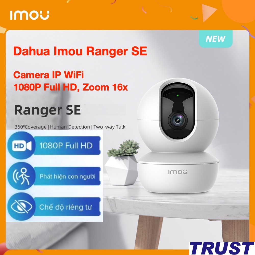 Camera WiFi giám sát an ninh Imou Ranger SE, Full HD 2MP 1080P, Zoom ...