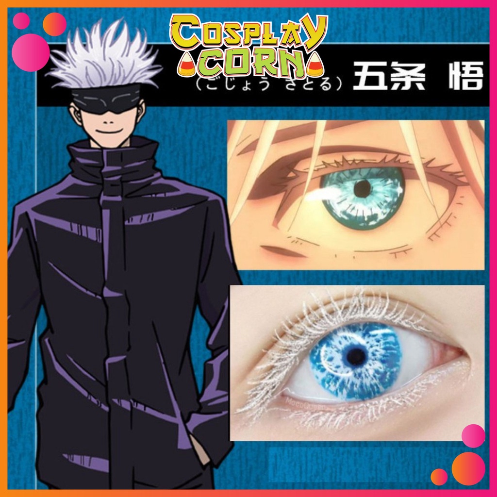 Cặp kính áp tròng hóa trang nhân vật Gojo trong Jujutsu Kaisen | Shopee ...
