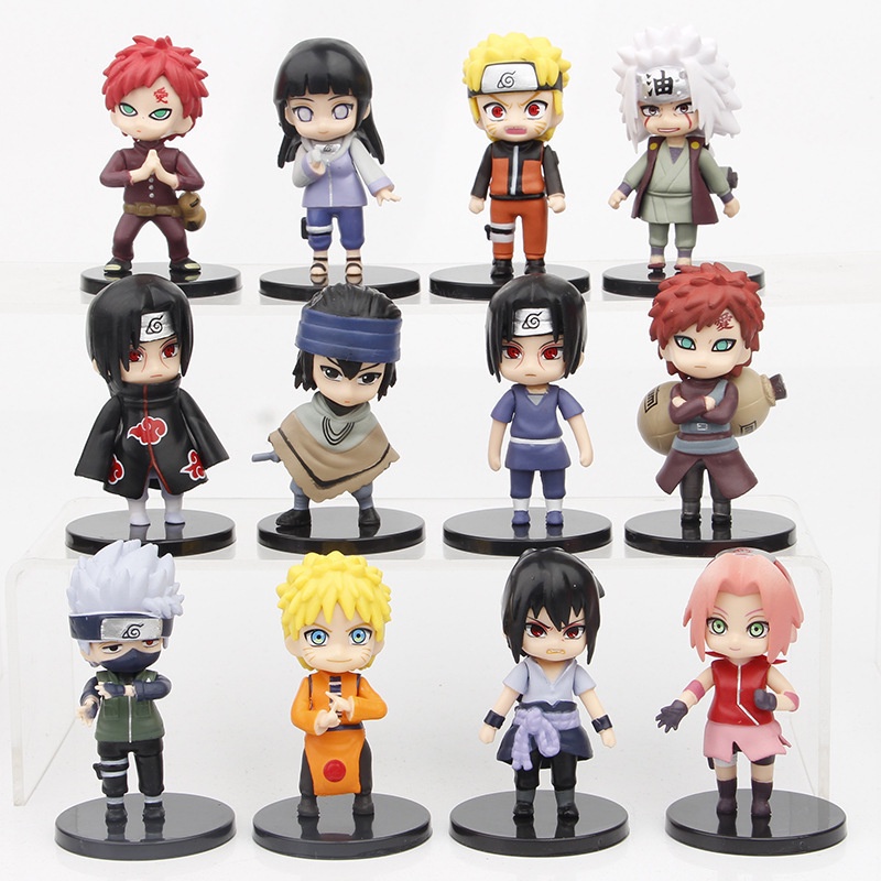 Mô hình Naruto chibi bán lẻ 12 nhân vật Naruto Sasuke Sakura Gaara ...