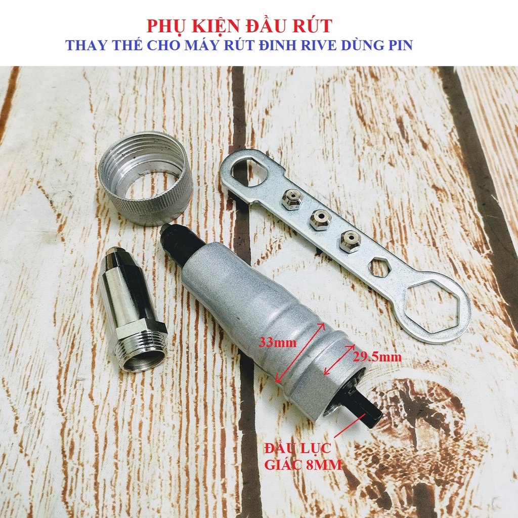 SV Phụ tùng đầu rút thay thế cho máy rút đinh rive dùng pin | Shopee ...