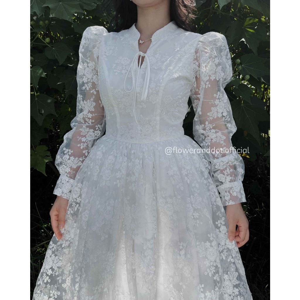 Đầm Helen dáng xòe maxi - Flower & Dot | Shopee Việt Nam