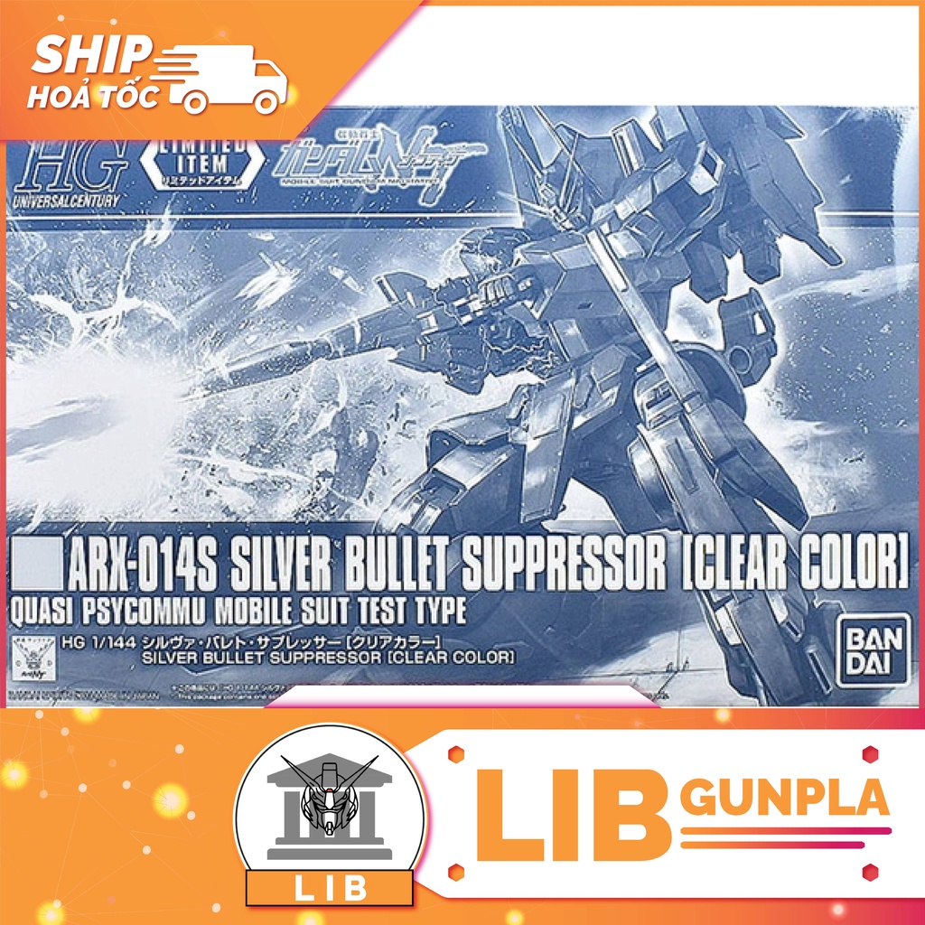 Mô hình lắp ráp Gundam HG UC Silver Bullet Suppressor Clear Color (P ...