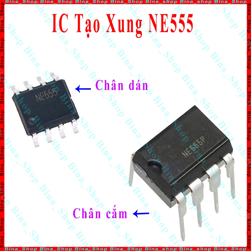 (2 con) IC tạo xung tạo dao động NE555 NE555P DIP-8 SOP-8 | Shopee Việt Nam