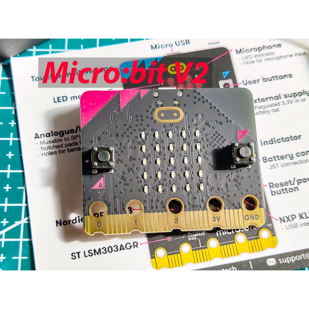Micro:bit v2 Full Box microbit V2 Chính hãng (Bộ kit + cáp USB) mua từ ...