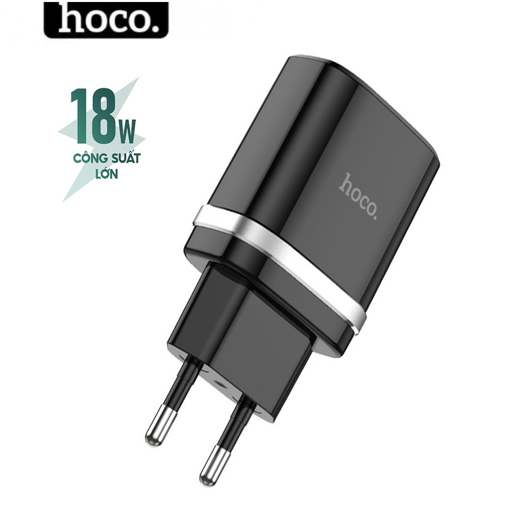 Củ sạc nhanh 18W Hoco C12Q đèn Led chuôi tròn 1 cổng USB hỗ trợ QC3.0 ...