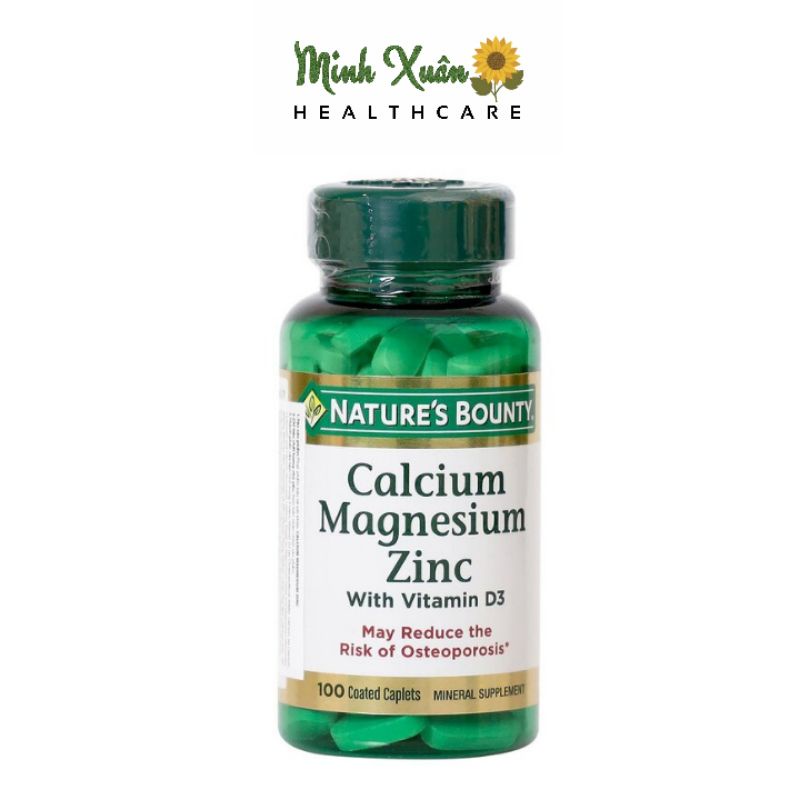 Viên Uống Nature's Bounty Bổ Sung Canxi 100 Viên Calcium Magnesium Zinc ...
