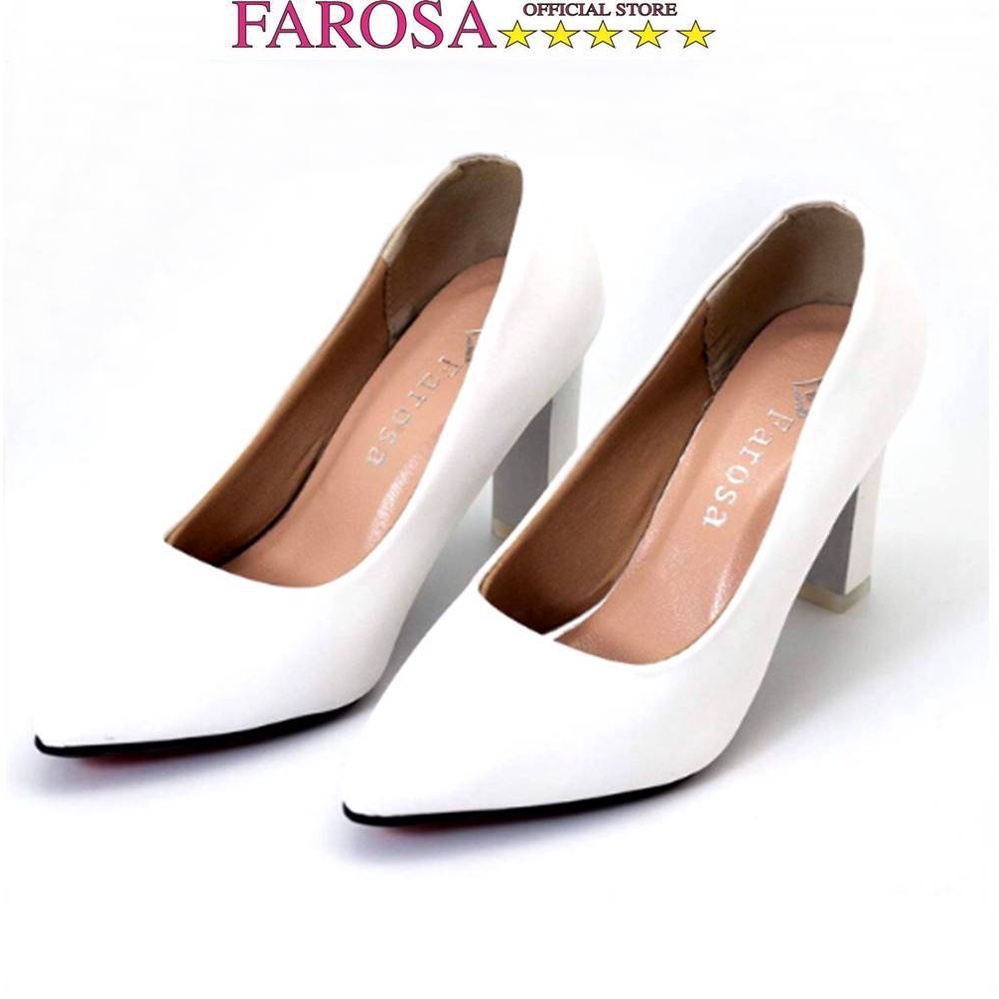 Giày cao gót nữ công sở FAROSA - C19 gót vuông lõi sơn 9cm cực đẹp ...