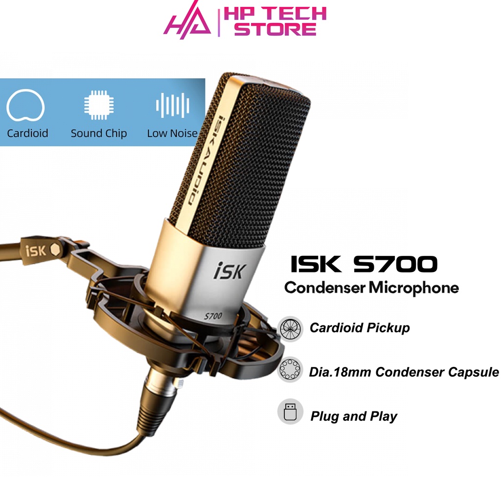 Micro ISK S700 - Mic thu âm Livestream/ Podcasting/ Sản Xuất Âm Nhạc/ Chơi Game Cho Điện Thoại ...