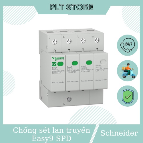 Thiết bị chống sét lan truyền Schneider Easy9 SPD 3P+N 20kA EZ9L33720 ...