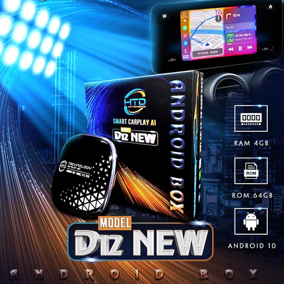 Bộ Android box Ai cho ô tô D12 New - Cổng HDMI - Chuyển đổi zin lên ...