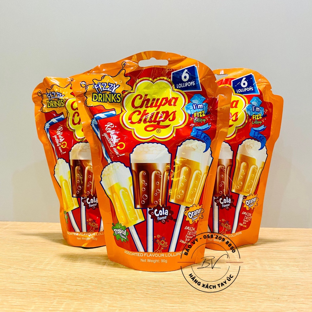 Kẹo Chupa Chups Fizzy Drinks 6 cây | Shopee Việt Nam