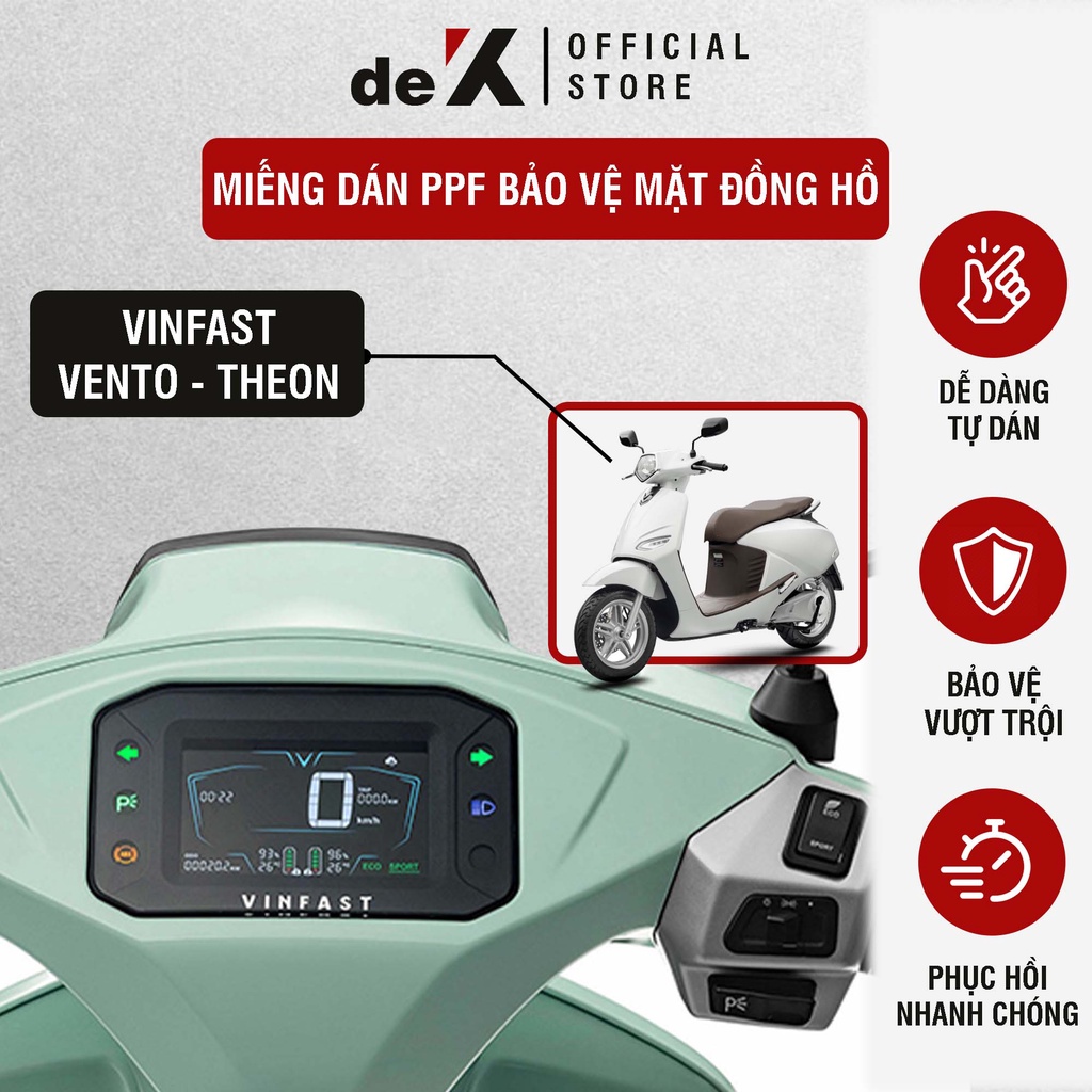 Miếng dán ppf bảo vệ mặt đồng hồ Vinfast Theon- Vento | deK chống xước ...