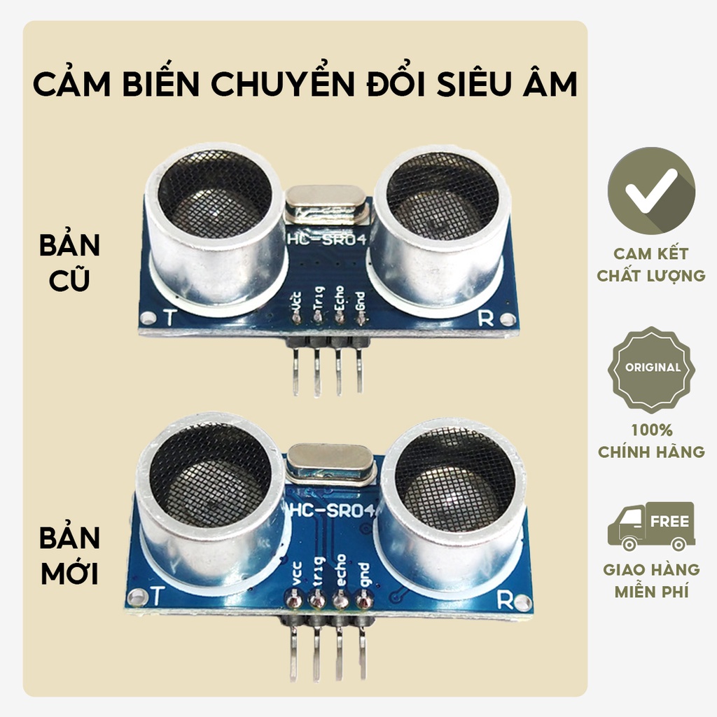 Cảm Biến Chuyển Đổi Siêu Âm BẢN MỚI 2022 HC-SR04 đo khoảng cách 2-450cm ...