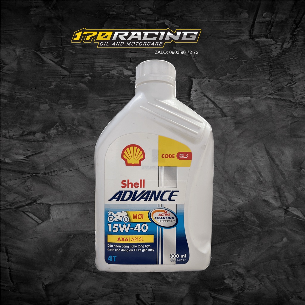 (HCM) Nhớt Xe Số SHELL ADVANCE 15W-40 AX6 | API SL Công Nghệ ACTIVE ...