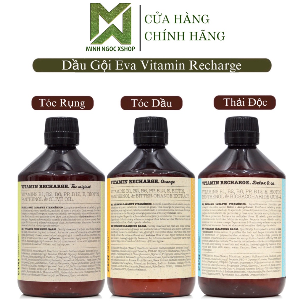Dầu gội phục hồi hỗ trợ mọc tóc Eva Vitamin Recharge 100ML - 500ML ...