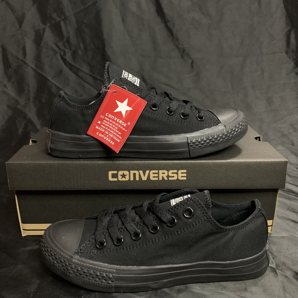 Giày Converse Classic thấp cổ full đen full box cao cấp ( bản đế dày ...