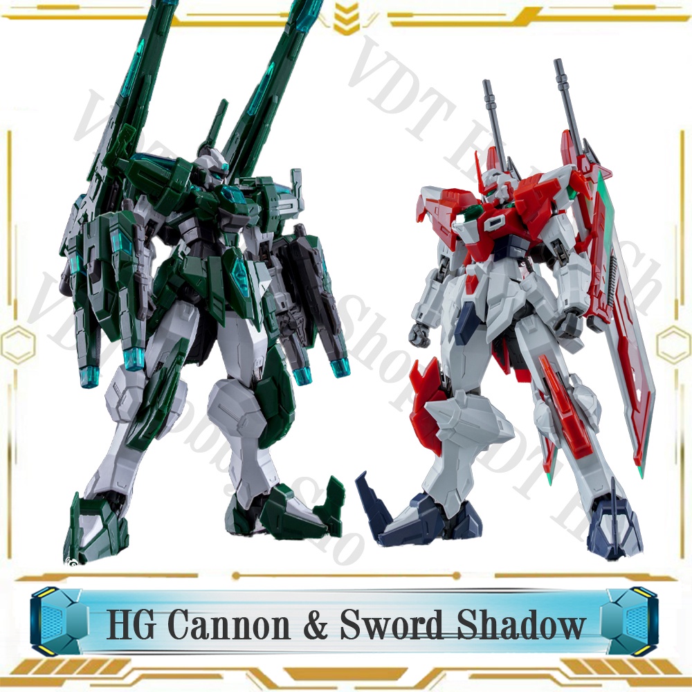 Mô hình gunpla HG 1/144 Cannon Shadow & Sword Shadow ( Tặng kèm base ...