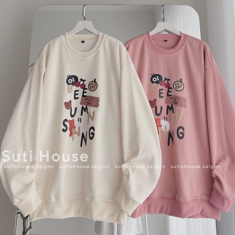[ẢNH THẬT-CÓ SẴN] Áo Sweater Nỉ CHERRY Nhiều Màu Form Rộng Nam Nữ ...