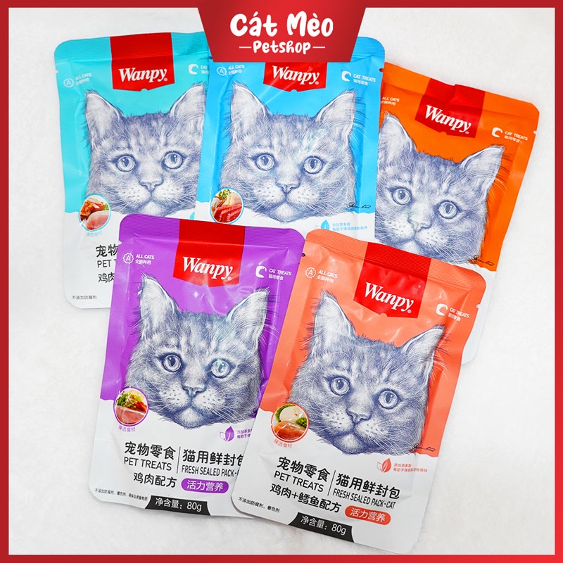 [Pate Wanpy] Pate Cho Mèo Thơm Ngon Gói 80g | Shopee Việt Nam