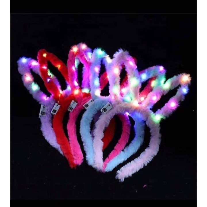 Cài tóc bờm tai thỏ có đèn | Shopee Việt Nam