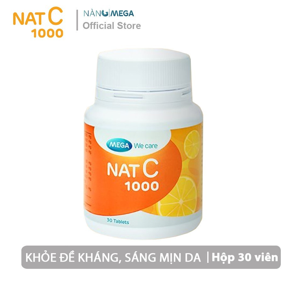 Viên Uống Vitamin Nat C 1000mg Giúp Chống Oxy Hóa Da, Sáng Da, Mờ Nám ...