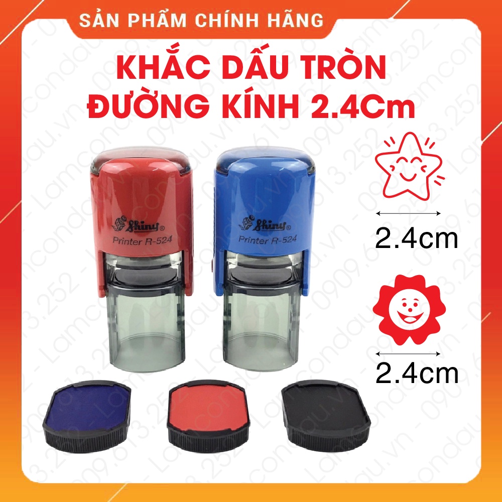 Con Dấu Tròn Cô Khen Dấu Khắc Theo Yêu Cầu Nội Dung Tự Đường Kính 24mm ...