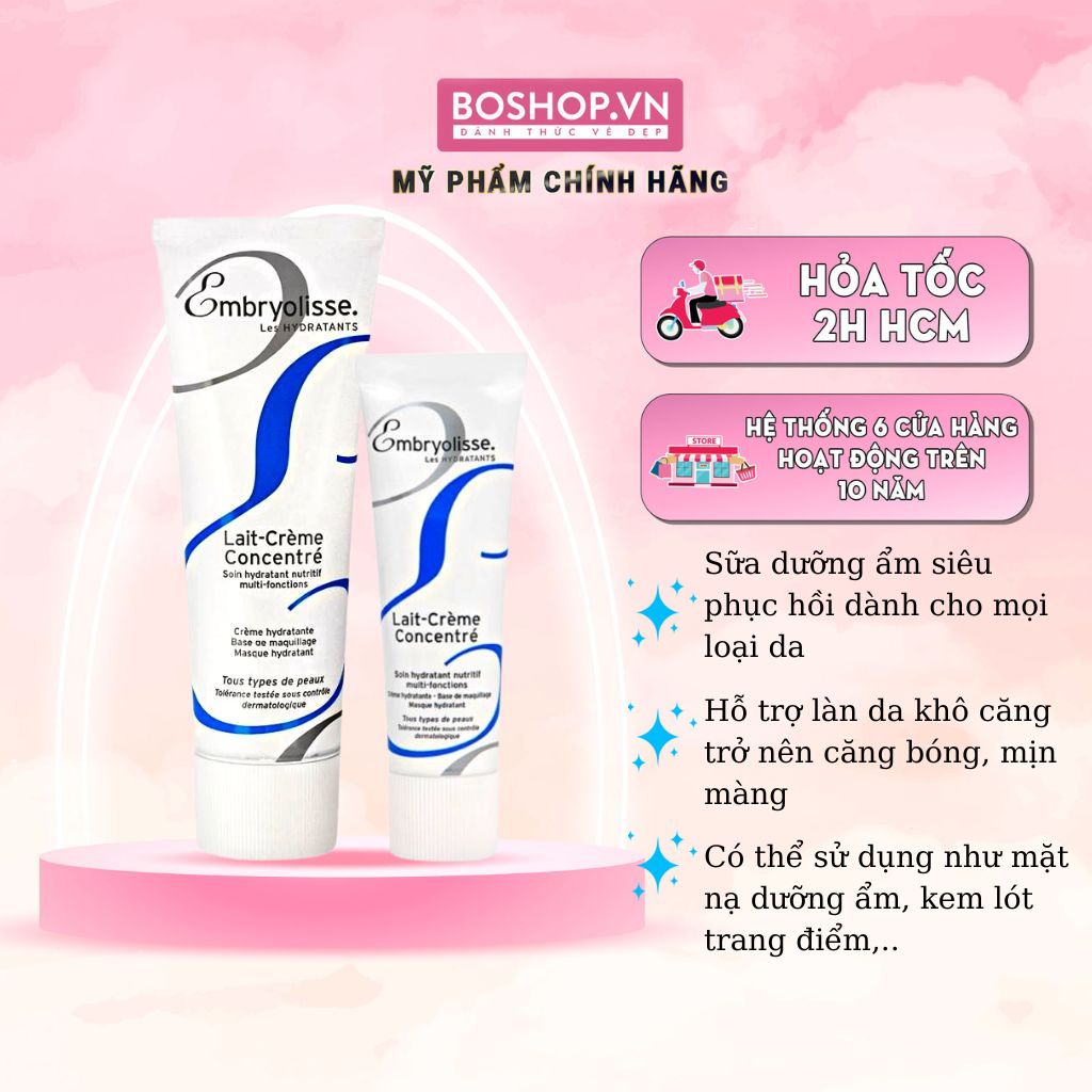 Kem Sữa Dưỡng Ẩm Siêu Phục Hồi Embryolisse Lait-Creme Concentre 30ml ...