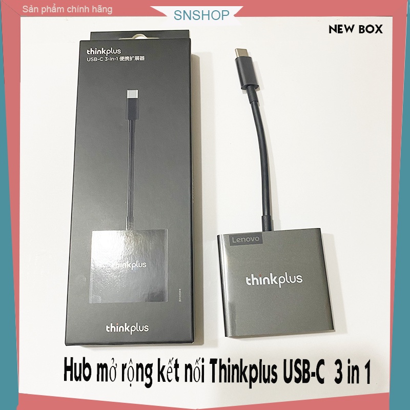 Hub Thinkplus chuyển đổi 3 in1 USB-C ra HDMI, VGA,type C dùng cho ...