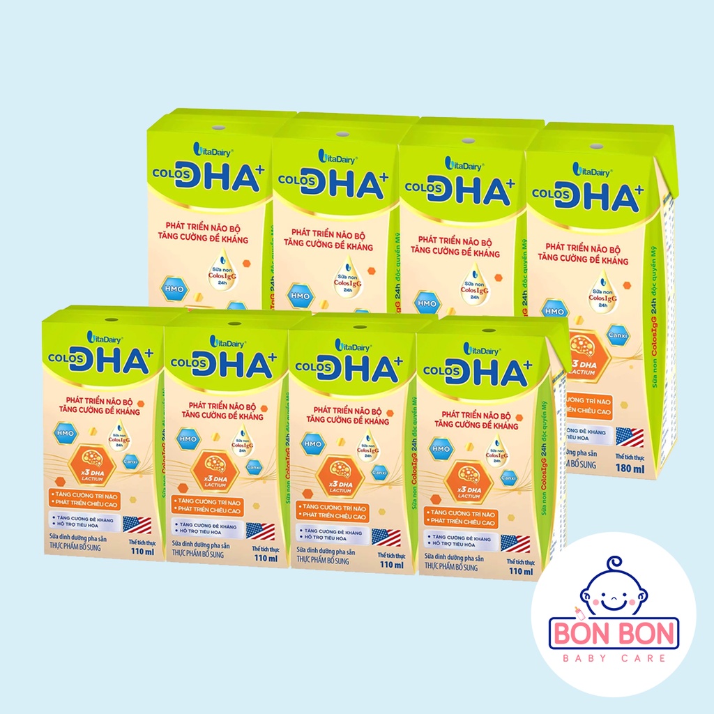 Sữa Bột Pha Sẵn Colos DHA+ 110ml, 180ml - Thùng 48 hộp | Shopee Việt Nam