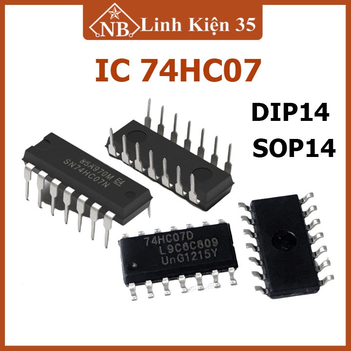 IC logic 74HC07 14P - HEX CMOS tốc độ cao | Shopee Việt Nam