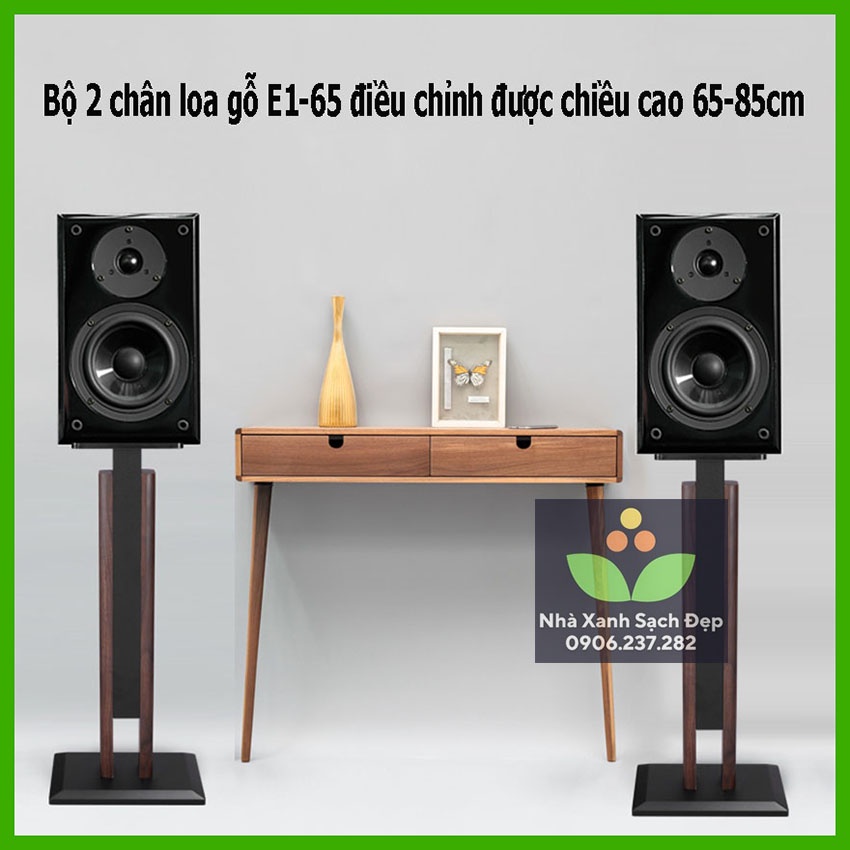 Bộ 2 chân loa gỗ E1-65 có chiều cao nâng hạ 65-85cm, mặt 19-25cm, chân ...