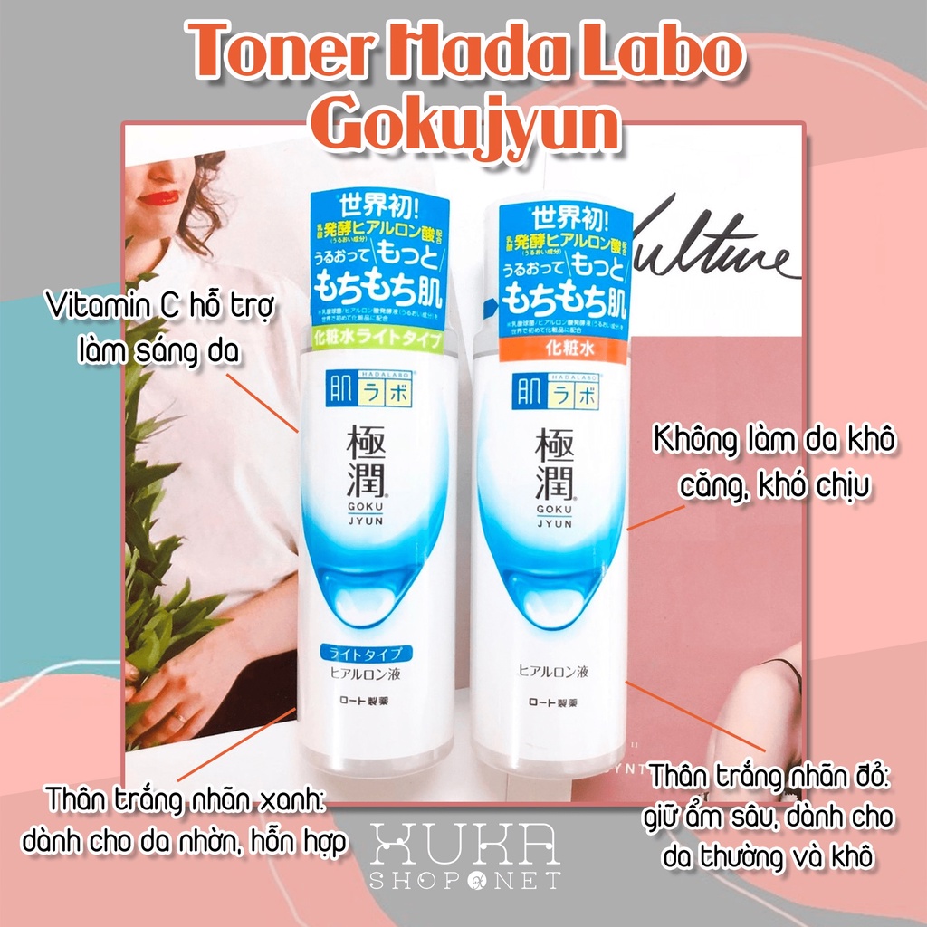 [Nội địa Nhật] Toner / Nước hoa hồng HadaLabo cấp ẩm dưỡng sáng da ...