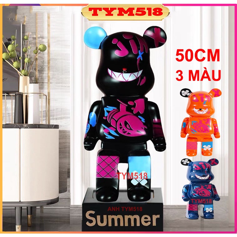 Tượng gấu Bearbrick LOL Jinx League Cao Cấp 50cm - 80cm 1000% cỡ lớn ...