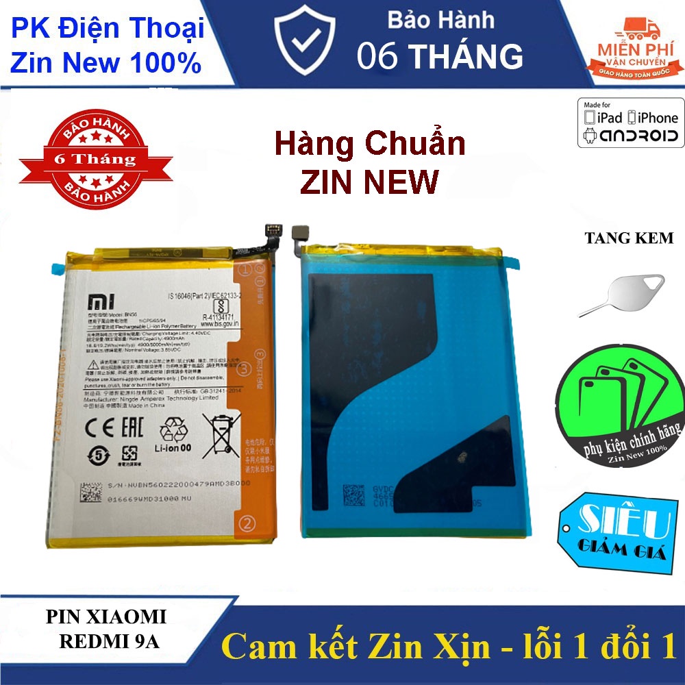 Pin Xiaomi Redmi 9A 5000mAh ( BN56 ) - Chuẩn Chính Hãng - Nguyên SEAL ...
