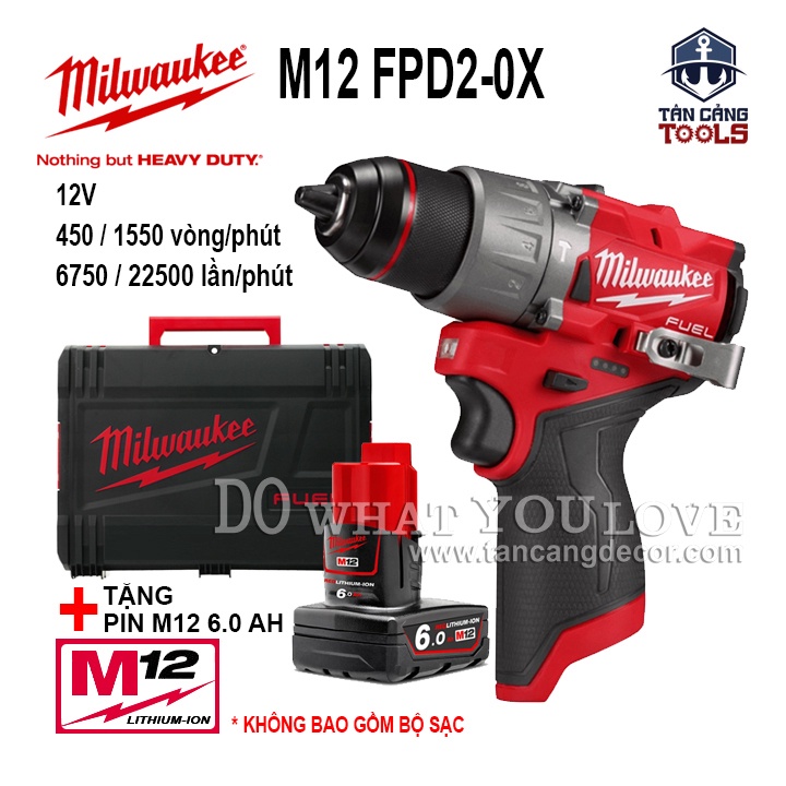 Máy Khoan Động Lực Dùng Pin Milwaukee M12 FPD2-0X Phiên Bản Mới ( Thân ...