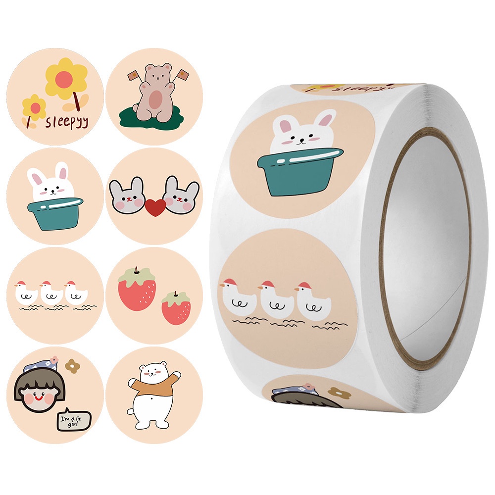 Cuộn 500 sticker dán kích thước 1 inch gói hàng quà tặng | Shopee Việt Nam