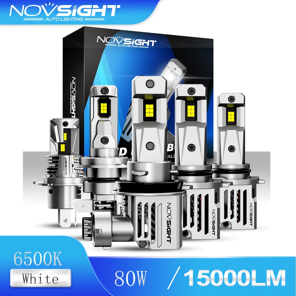 Bộ 2 đèn pha LED NOVSIGHT N66 H4 H11 H7 9005 9006 1: 1 80W 15000LM 6500K siêu sáng cho ô tô ...