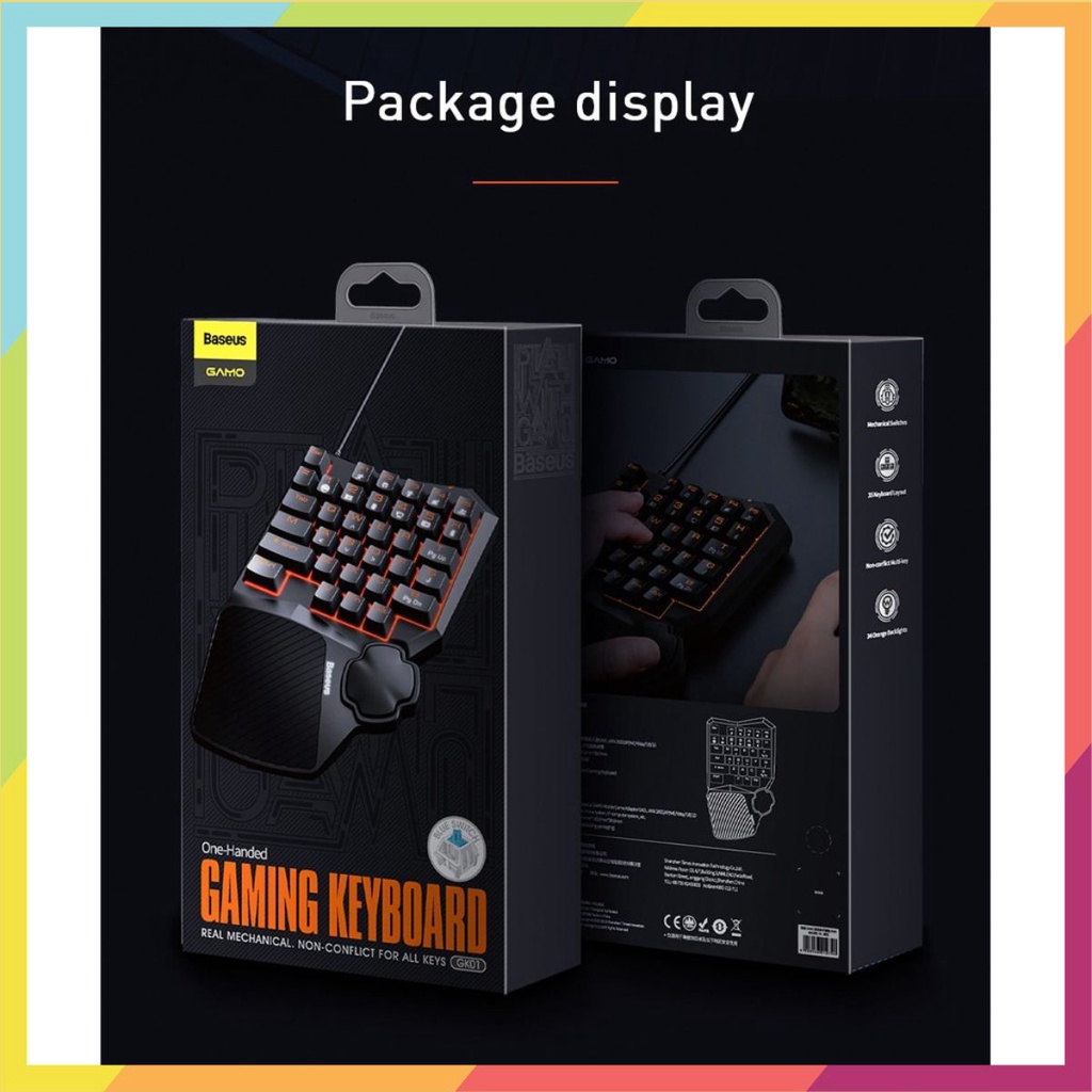 Bàn phím CƠ có dây tích hợp đèn LED cho GAME thủ - Baseus GK01 | Shopee Việt Nam