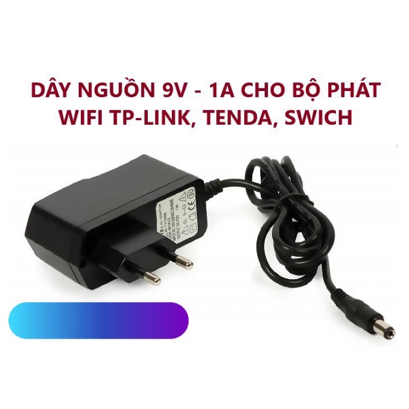 Adapter 9v 1a - chân to 5.5m cho bộ phát wifi tplink, tenda… | Shopee ...