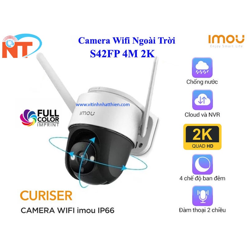 Camera WIFI Imou Ngoài Trời IPC S42FP 4MP 2K Có Màu Ban Đêm - Đàm Thoại ...