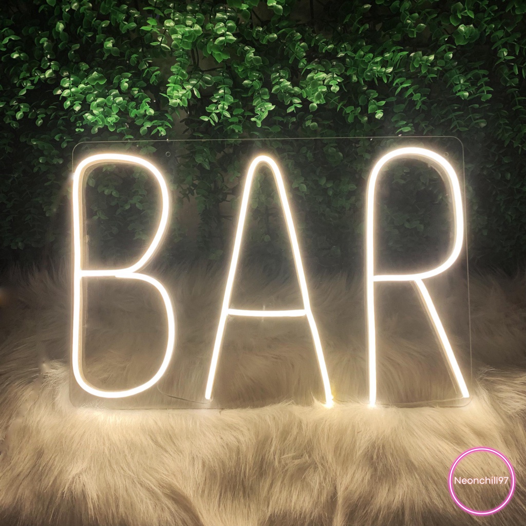 Đèn led neon Bar Neonchill97 25 x 30 cm màu vàng nhạt trang trí quán ...