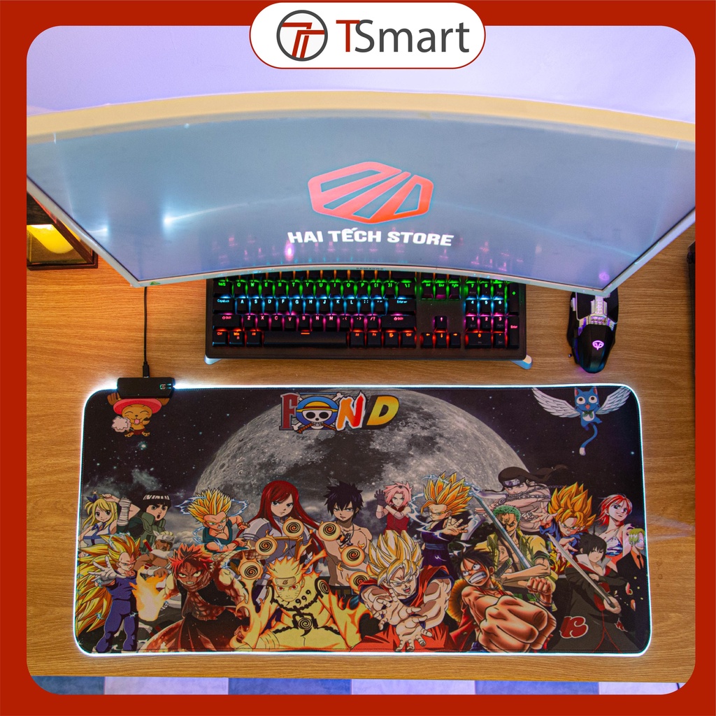 Lót chuột Anime Có LED RGB siêu đẹp, One piece, Naruto, dragon ball, đa ...