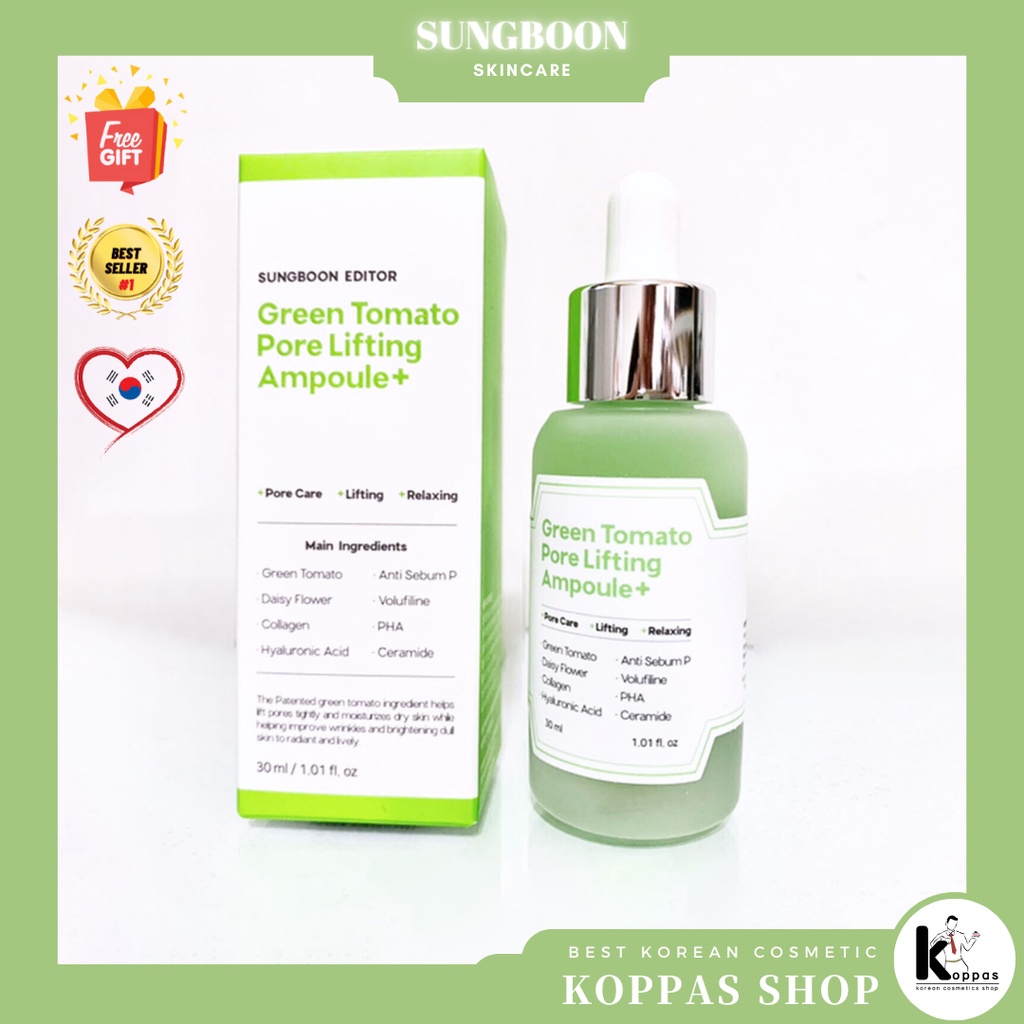 [SUNGBOON EDITOR] Green Tomato Pore Lifting & tightening Ampoule Plus 30ml Kem Dưỡng Da Chiết ...