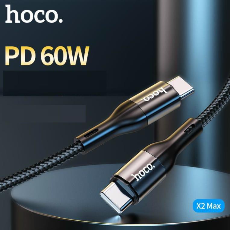 Cáp sạc nhanh type c to type c PD 60W QC 3.0 Hoco X2 max 1 mét dây dù [ Mới ] | Shopee Việt Nam