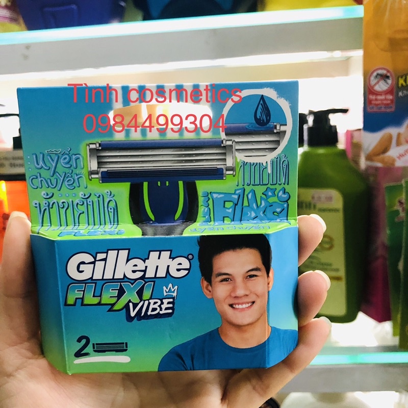 Hộp 2 Đầu Dao Cạo Thay Thế GILLETTE Flexi Vibe, dao cạo râu dành cho ...
