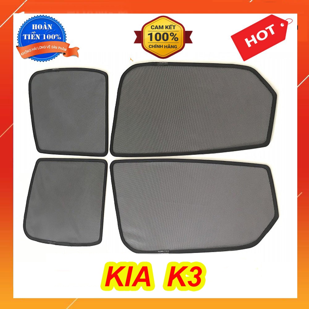 [HCM]Rèm Che Nắng Nam Châm Xe Kia K3/ Cerato 2016 2017 2018- Bộ 4 Tấm ...