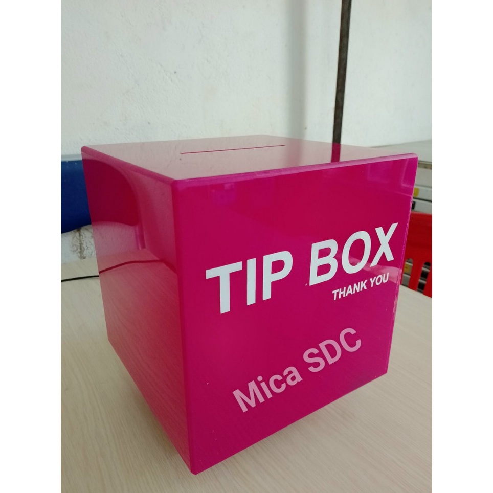 Thùng Tip Box - Hộp đựng tip hộp đựng tiền tip - Tip Box mica kèm ổ ...