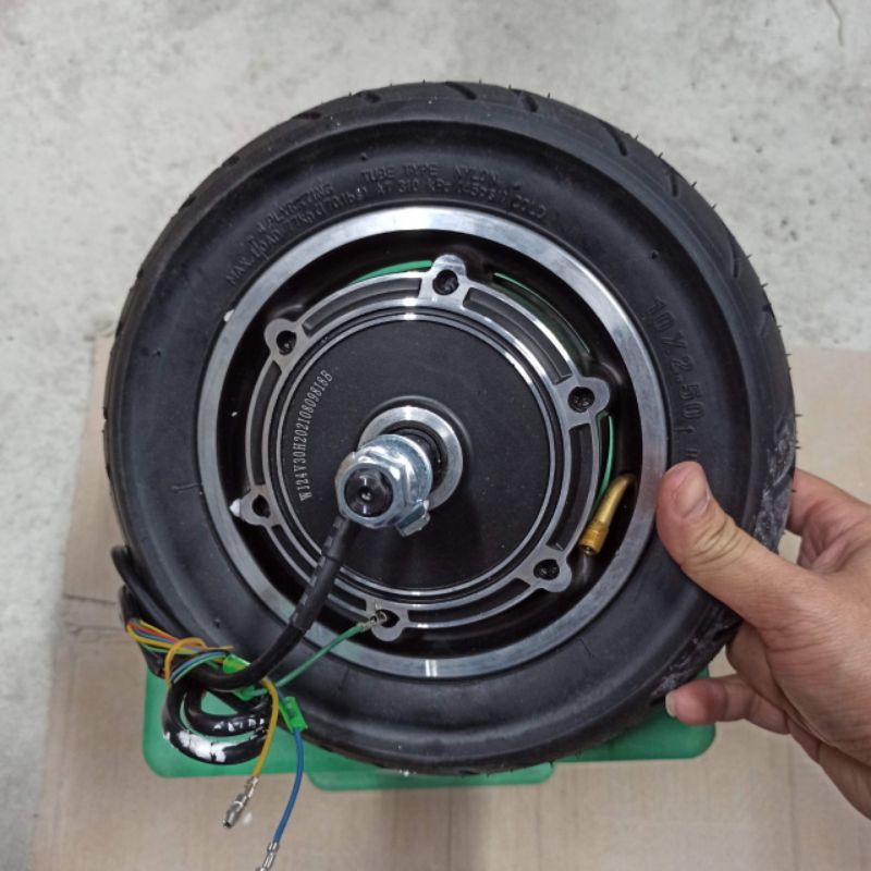 Bánh xe 10 inch 36v 350w có săm lốp, có phanh đùm, dùng chế xe scooter điện | Shopee Việt Nam