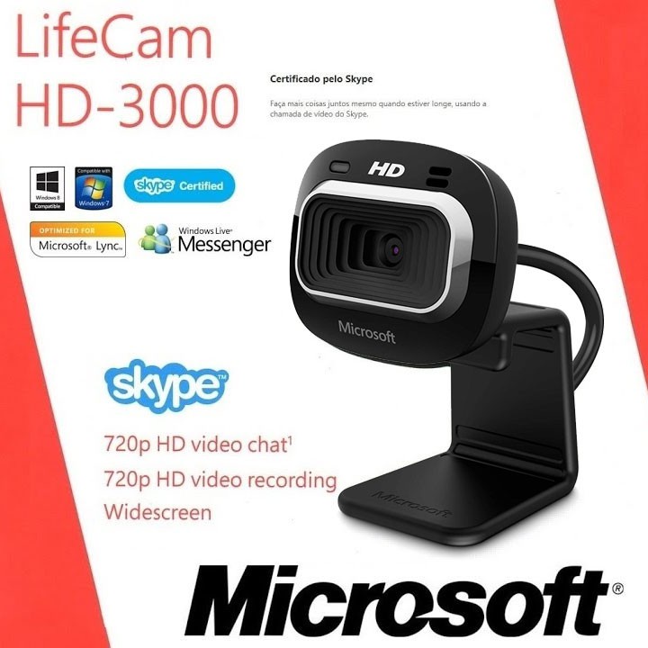 Microsoft LifeCam HD-3000 Webcam Camera - Model No 1492 | Shopee Việt Nam