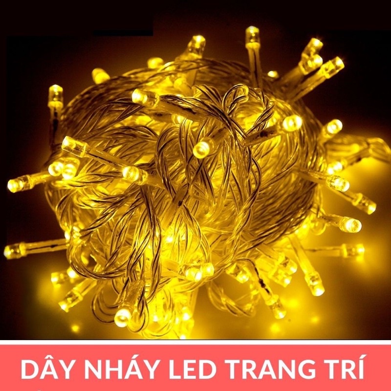 Dây đèn led cắm = điện màu vàng dài 5M có chỉnh nhiều chế độ | Shopee ...